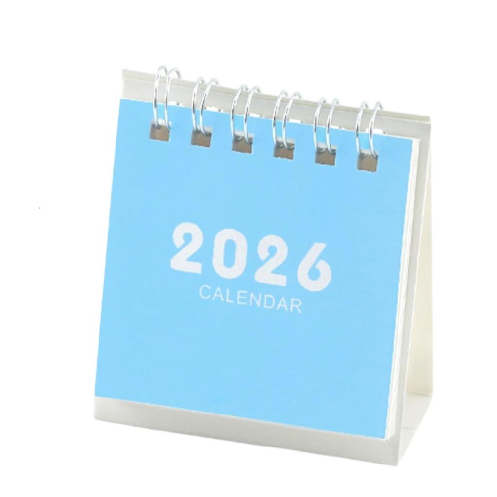 2026 Desk Calendar Twin-Coil Binding 17 month Paper Calendar 08/2025 to ...