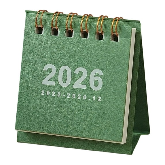 2026 Desk Calendar Twin-Coil Binding 19 Month Paper Calendar from Jun ...