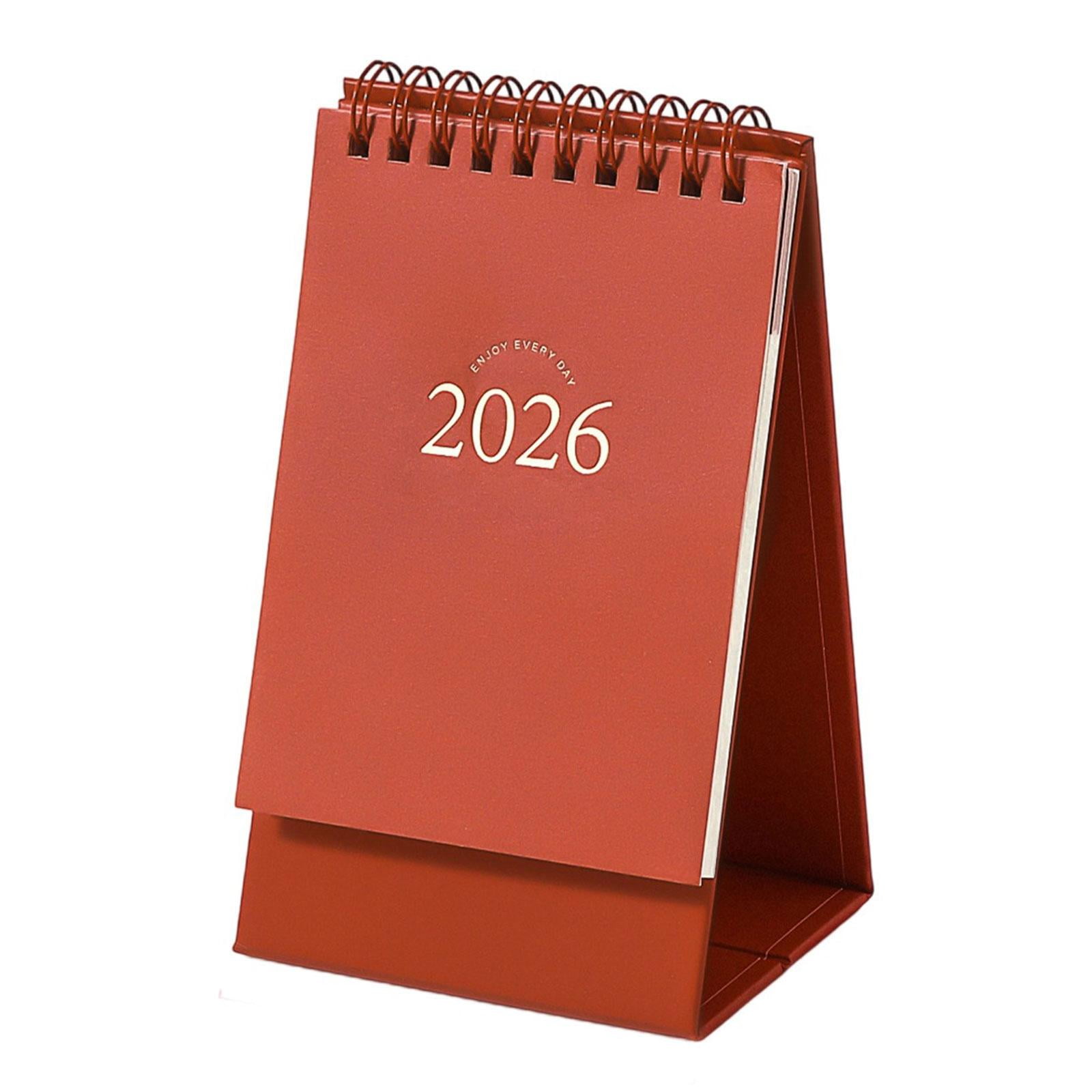 2026 Desk Calendar Twin-Coil Binding Tabletop Calendars 16 Month Runs ...