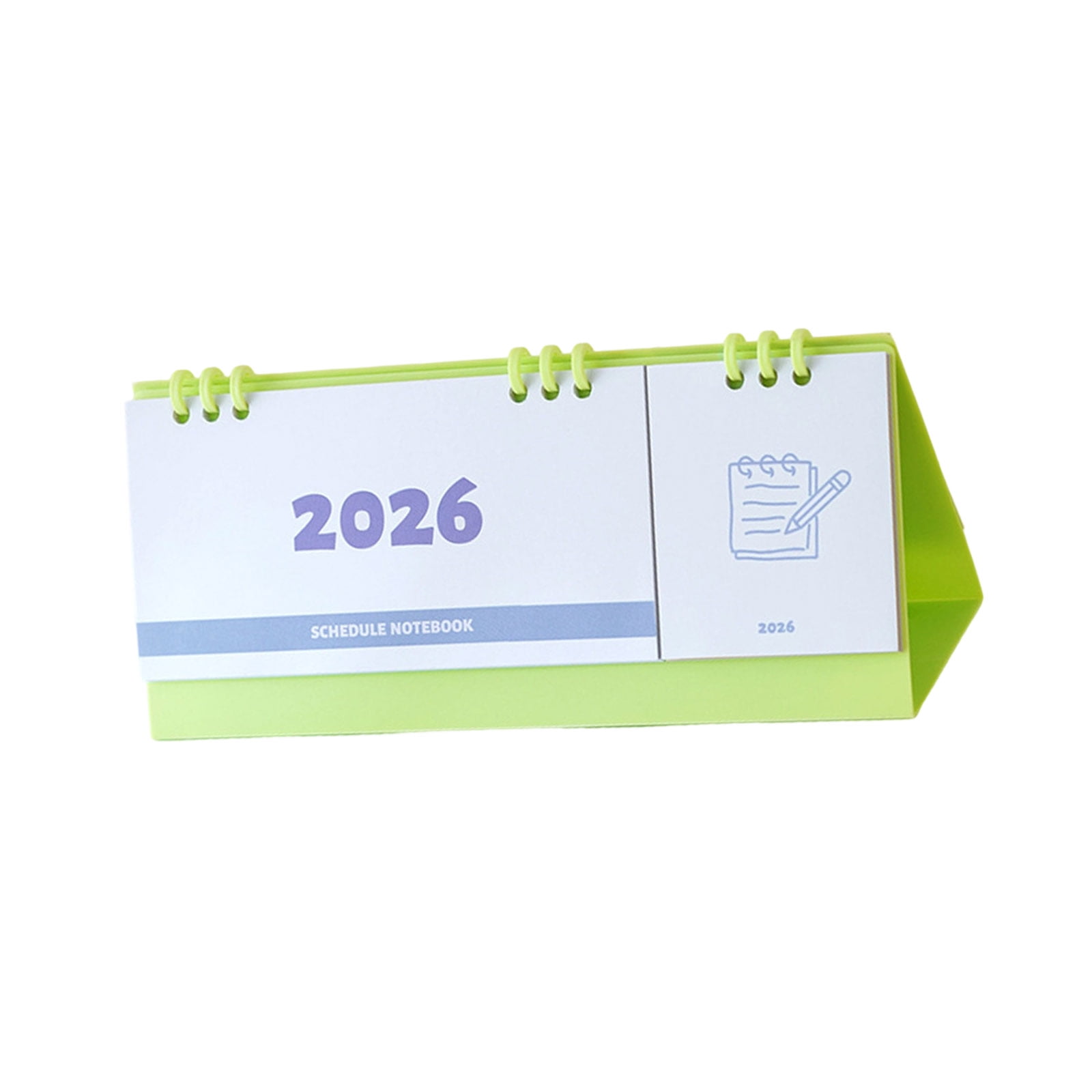 2026 Desk Calendar with Writing Notepads Plastic Binding Comb Office ...