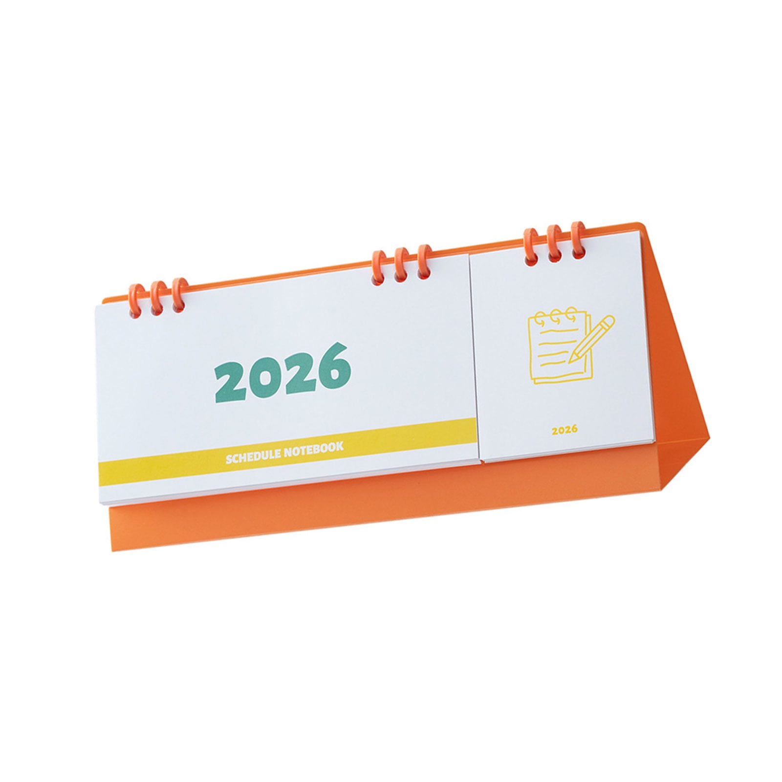 2026 Desk Calendar with Writing Notepads Plastic Binding Comb Office ...