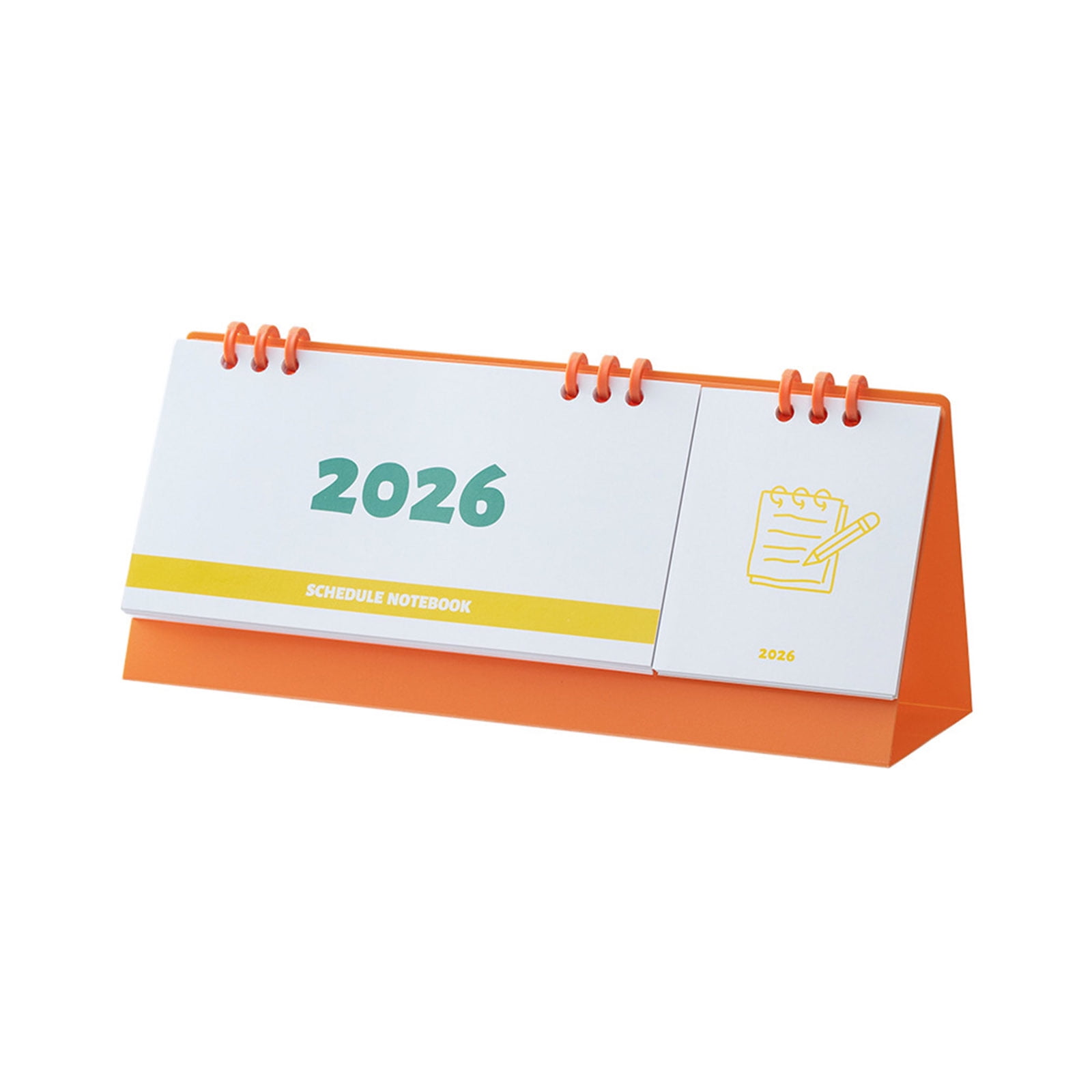 2026 Desk Calendar with Writing Notepads Plastic Binding Comb Office ...