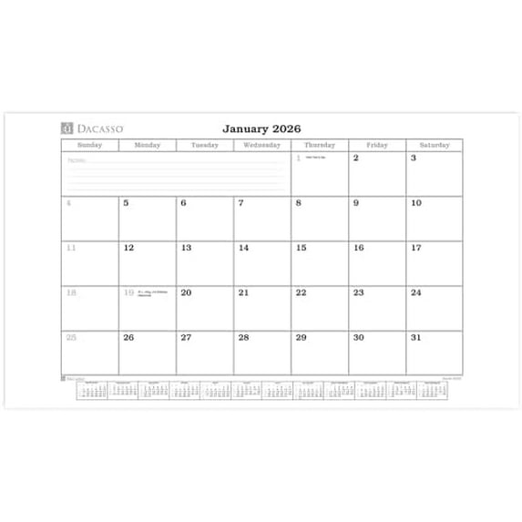 2026 Desk Pad Monthly Calendar Refill/Insert, 32.875" x 18.875", (S2002 / S2002-O)$$Office ...