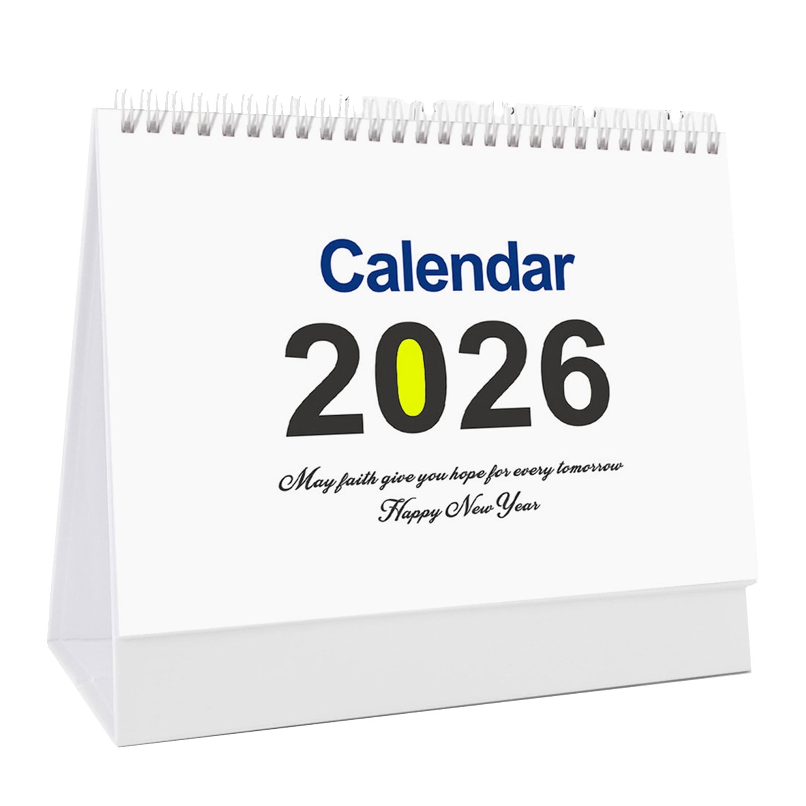 2026 Desktop Monthly Calendar Twin-Coil Binding Academic Calendar ...