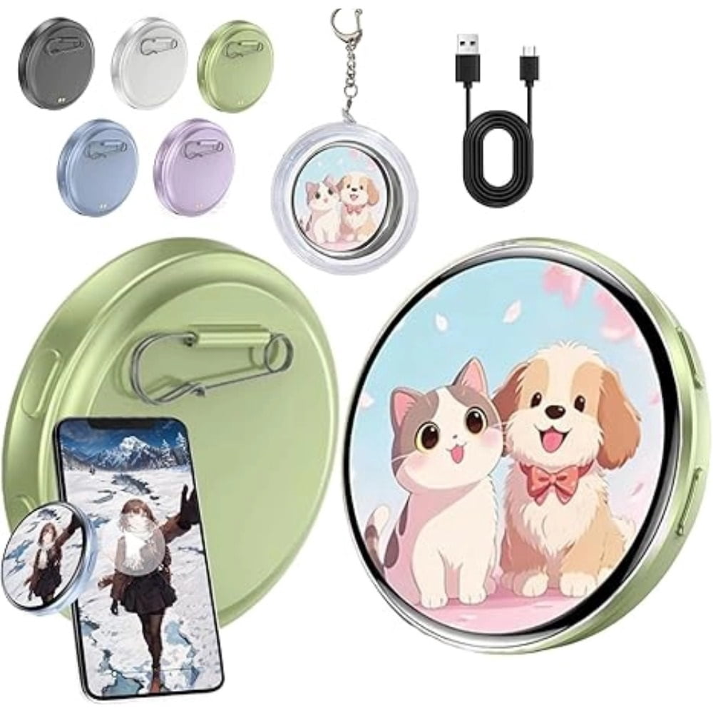 2026 Digital Badge Pin, 1.7-Inch HD, 600mAh Badge for Star Fans ...