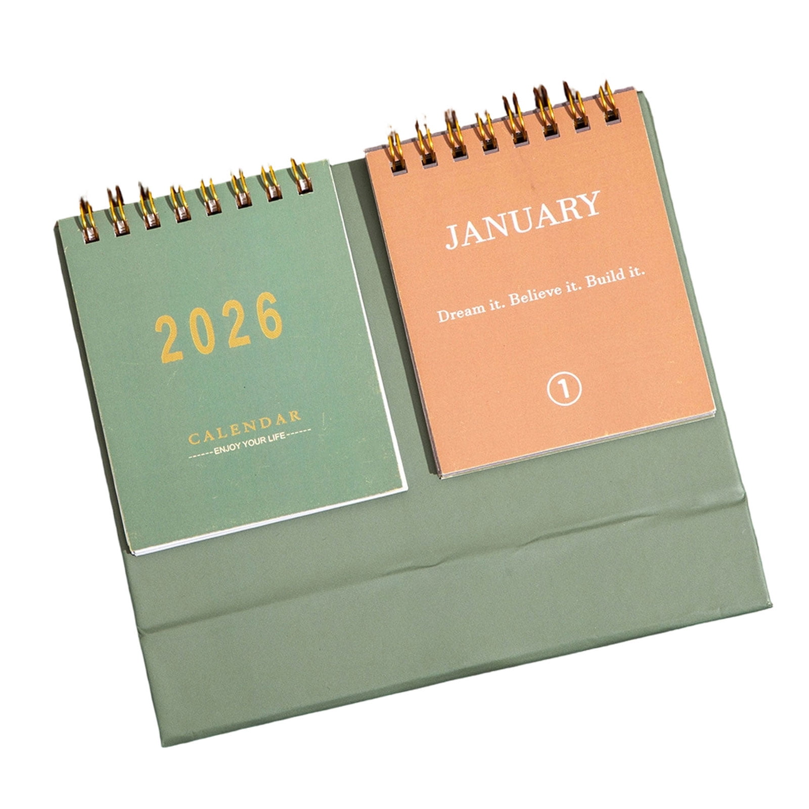 2026 Double Row Display Desk Calendar Featuring Inspirational Phrases ...