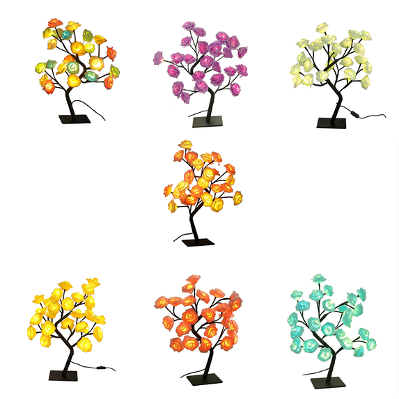 2026 Drawelry Rose Flower Tree Lamp - LED Rose Tree Table Lamp USB ...