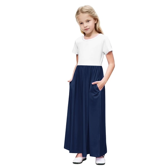 2026 Dresses for Big Kid Sweet and Cute Summer Toddler Kids Cute Solid ...