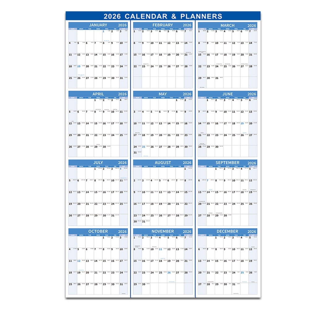 2026 Dry Erases Wall Calendar Monthly Calendar 12 Month Annual Yearly ...
