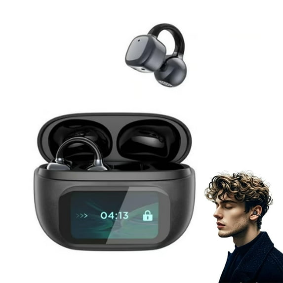 2026 Ear Clip Bluetooth Headphones with Touch Screen, Clip On Ear ...