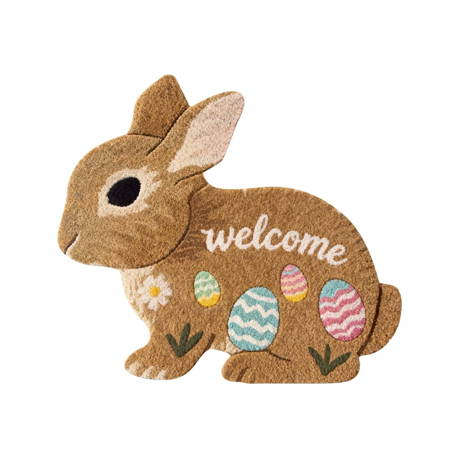 2026 Easter Bunny Shaped Welcome Mat Absorbent And Durable Easter Mat ...