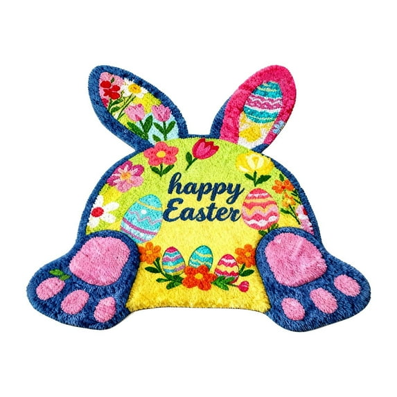 2026 Easter Bunny With A Shaped Welcome Mat Absorbent Non And Durable ...