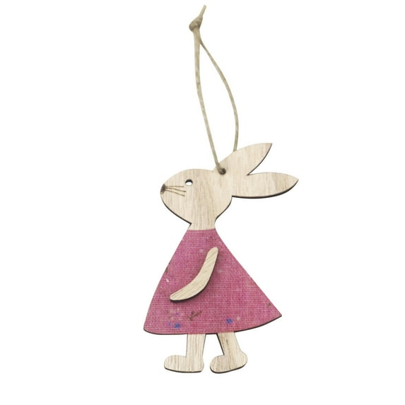 2026 Easter Decorations,Wooden Easter Bunny Cute Party Crafts Wooden ...