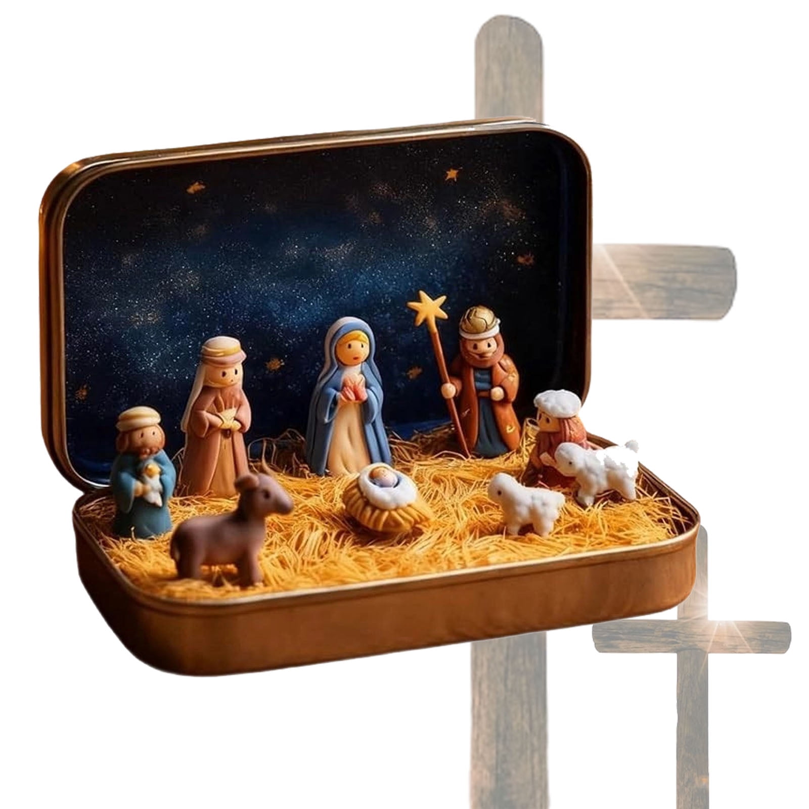 2026 Easter Nativity Sets & Figures,Mini Christmas Nativity Set In A ...