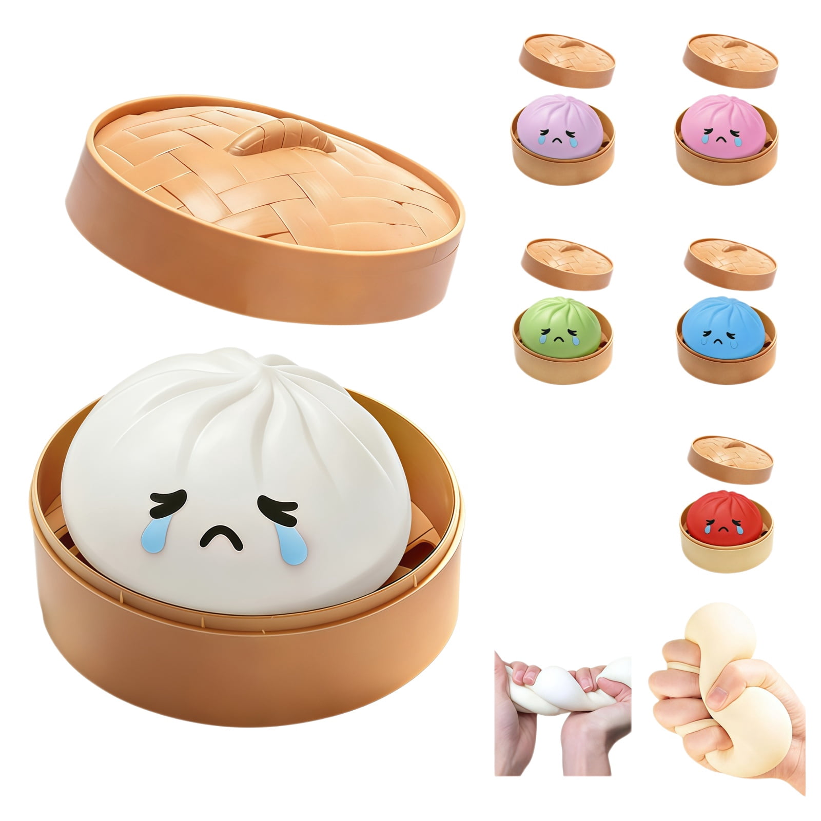 2026 Edition Crying Dumpling Squishy with Food Steamer, High-Quality ...