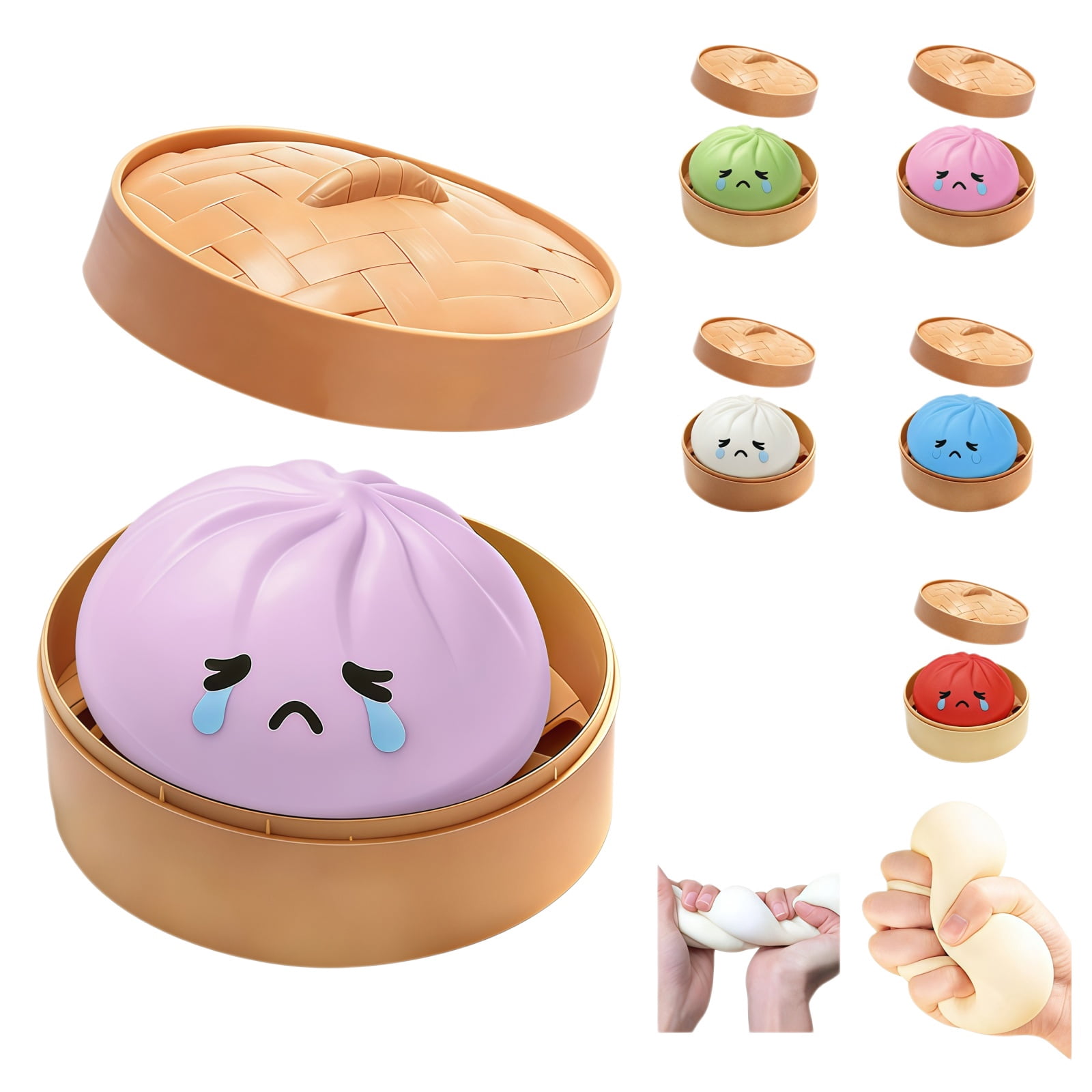 2026 Edition Crying Dumpling Squishy with Food Steamer, High-Quality ...