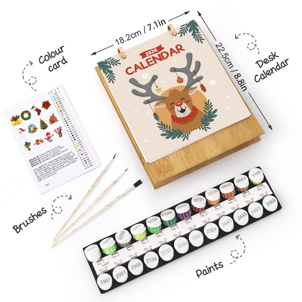 2026 Edition Desk Calendar 12 Month Handmade Standing Flip Calendar ...
