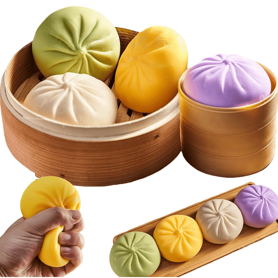 2026 Edition Mystery Dumpling Squishy, High-Quality Silicone Stress ...