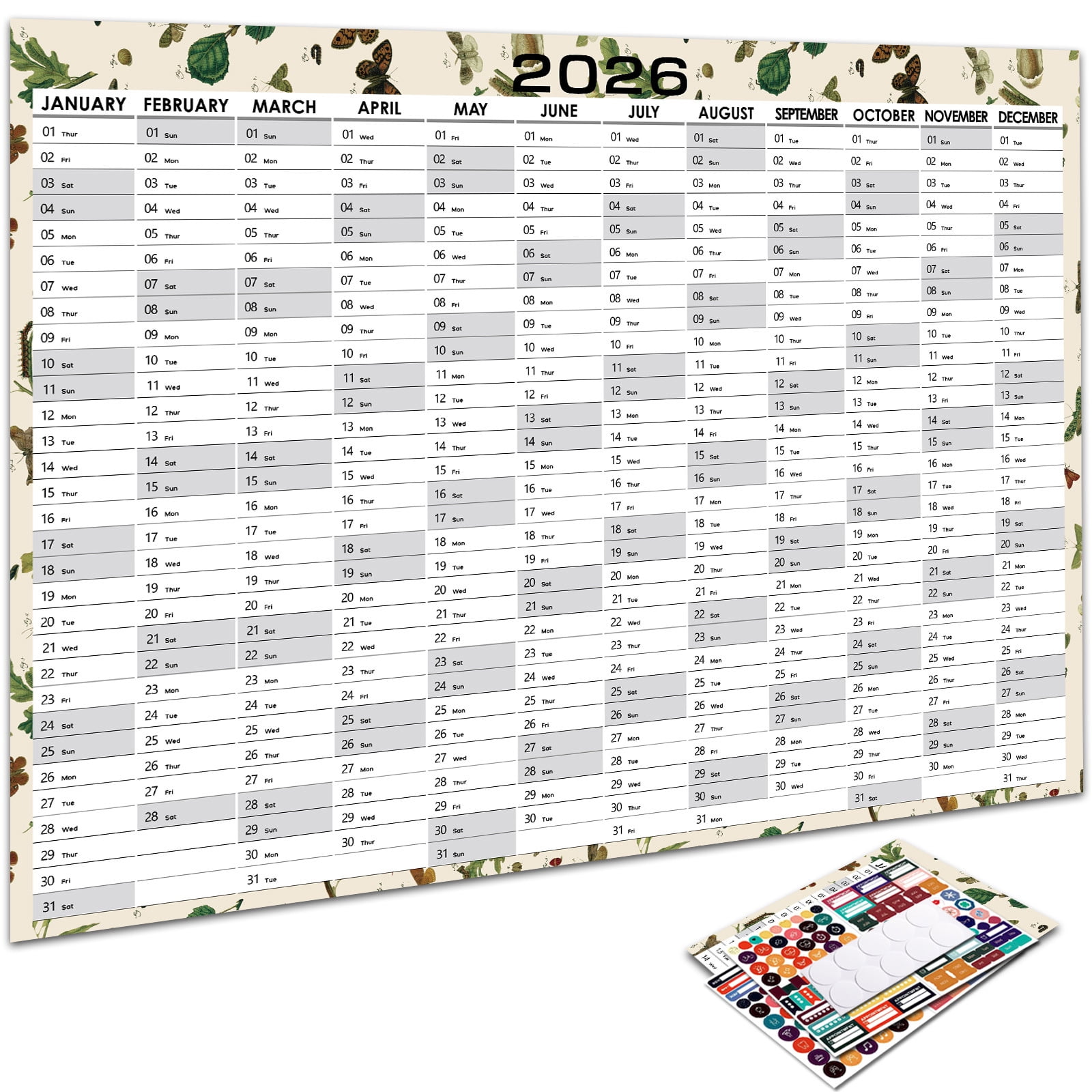 2026 Educational Wall Schedule Planner For Classrooms English Reading ...