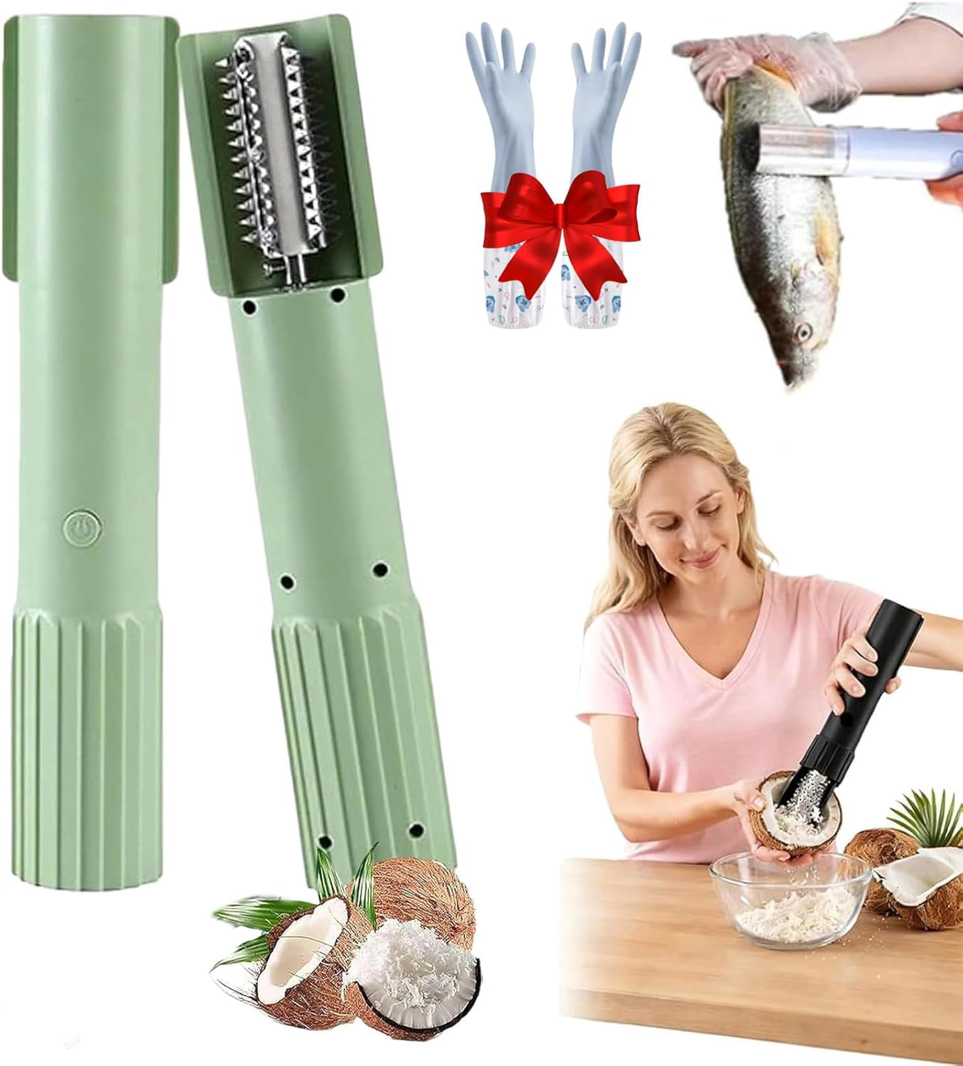 2026 Electric Coconut Grater Machine, Portable Handheld Coconut Scraper ...