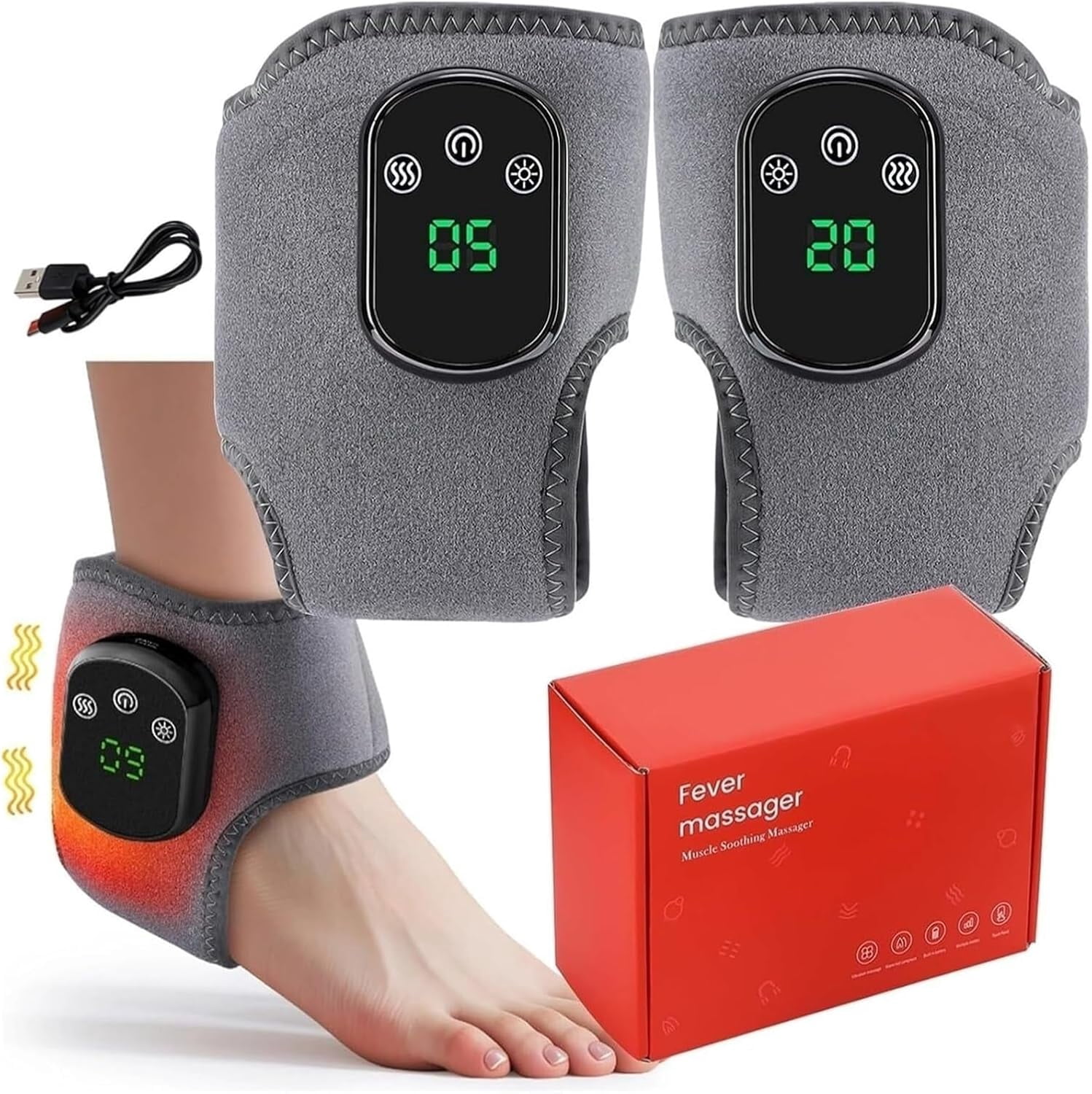 2026 Electric Foot Massager, Triple Method, with Heat and Vibration ...