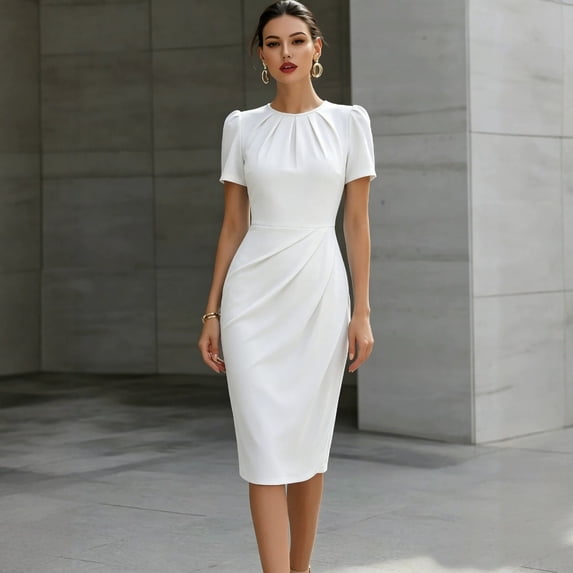 2026 Elegant Off-Shoulder Mesh Sleeve Bodycon Dress for Women ...
