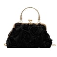 2026 Elegant Rose Clutch for Women Floral Kiss Lock Evening Bag Cute ...