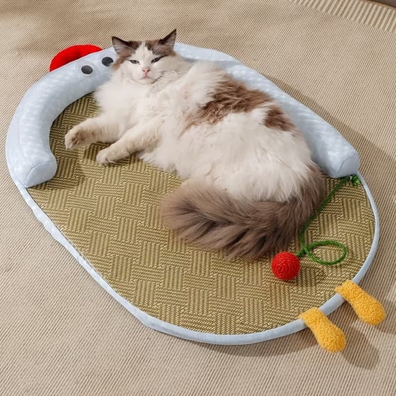 2026 Elevated Breathable Cool Pet Bed for Small Dogs and Cats - Rattan ...