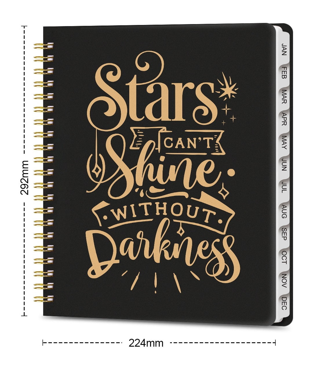 2026 English A4 spiral notebook for schedule planning, time management ...
