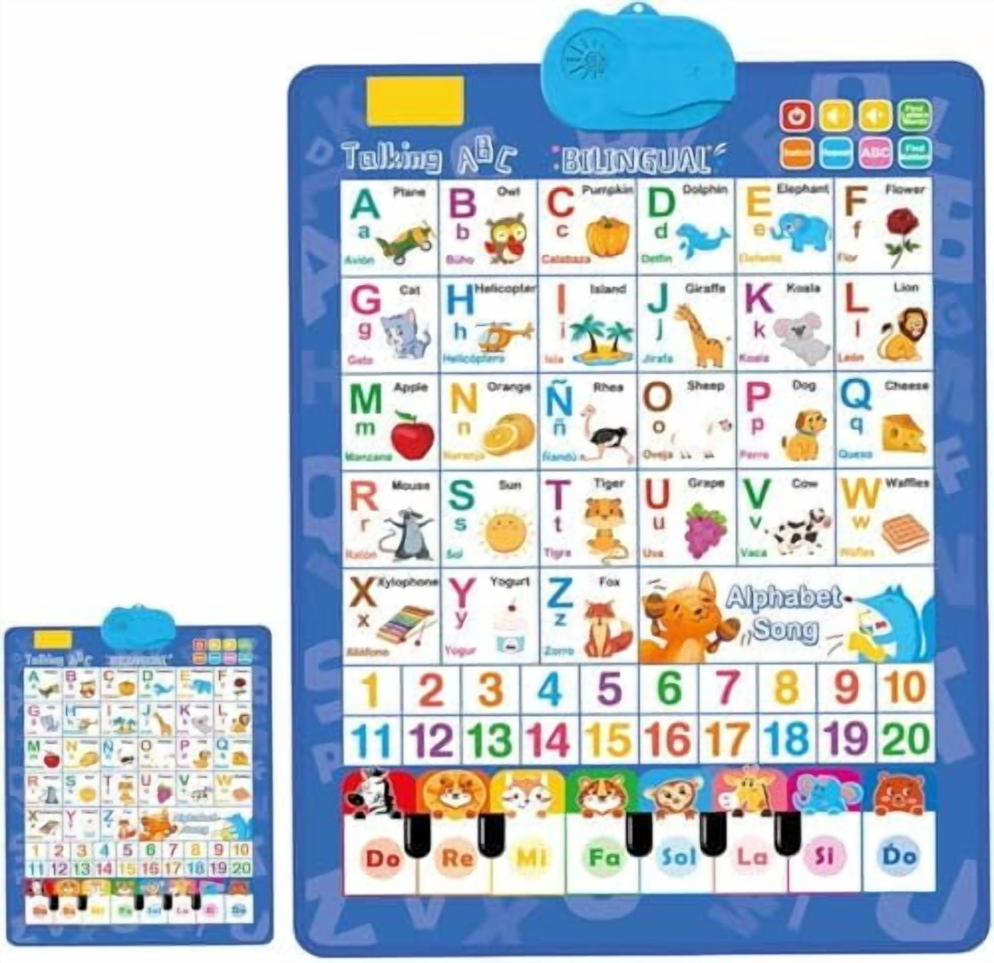 2026 English & Spanish Talking Wall Chart Bilingual Interactive Wall ...