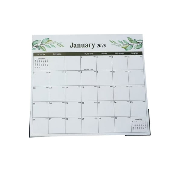 Modern 2026 English Wall Hanging Calendar With Thick Tear Resistant ...