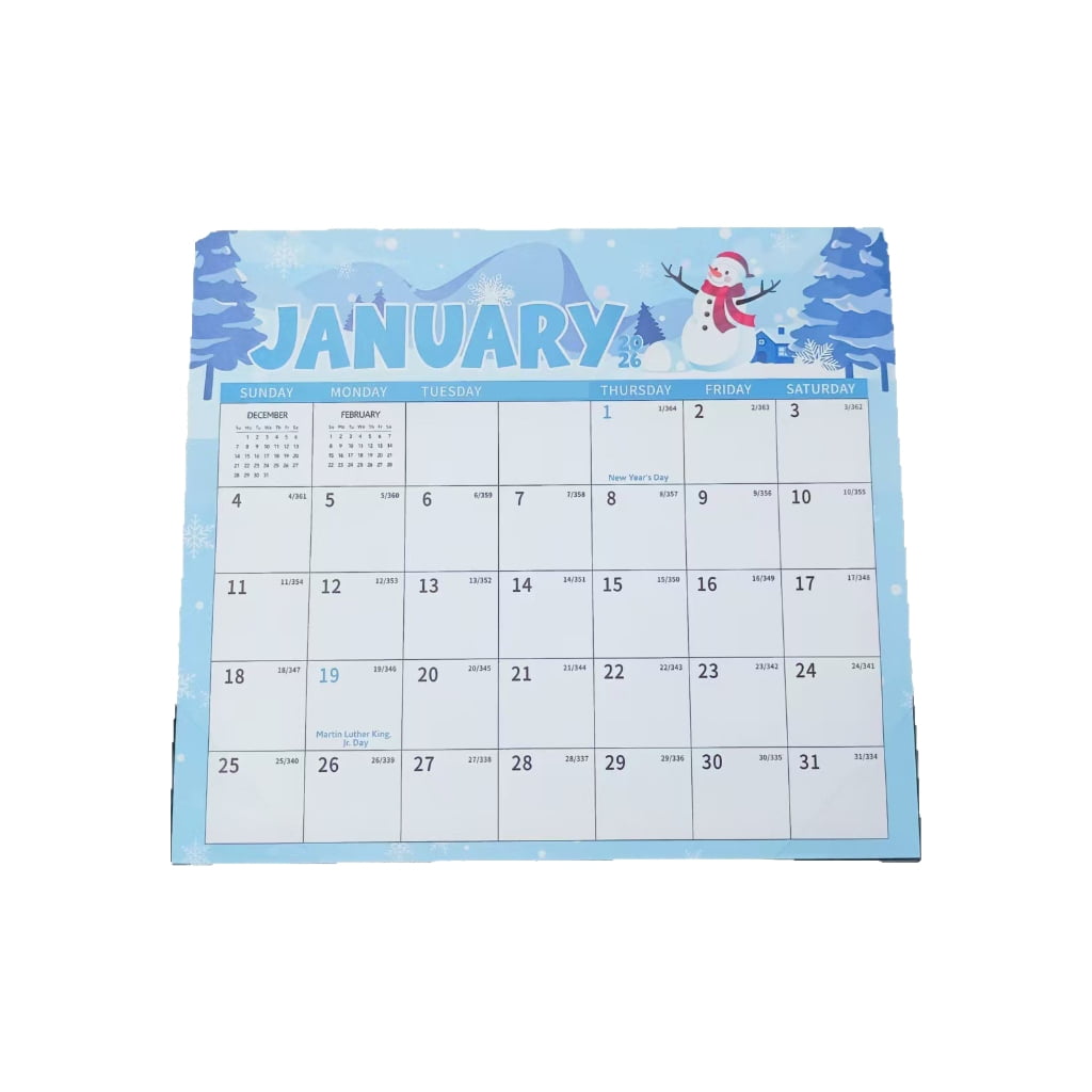 Modern 2026 English Wall Hanging Calendar With Thick Tear Resistant ...