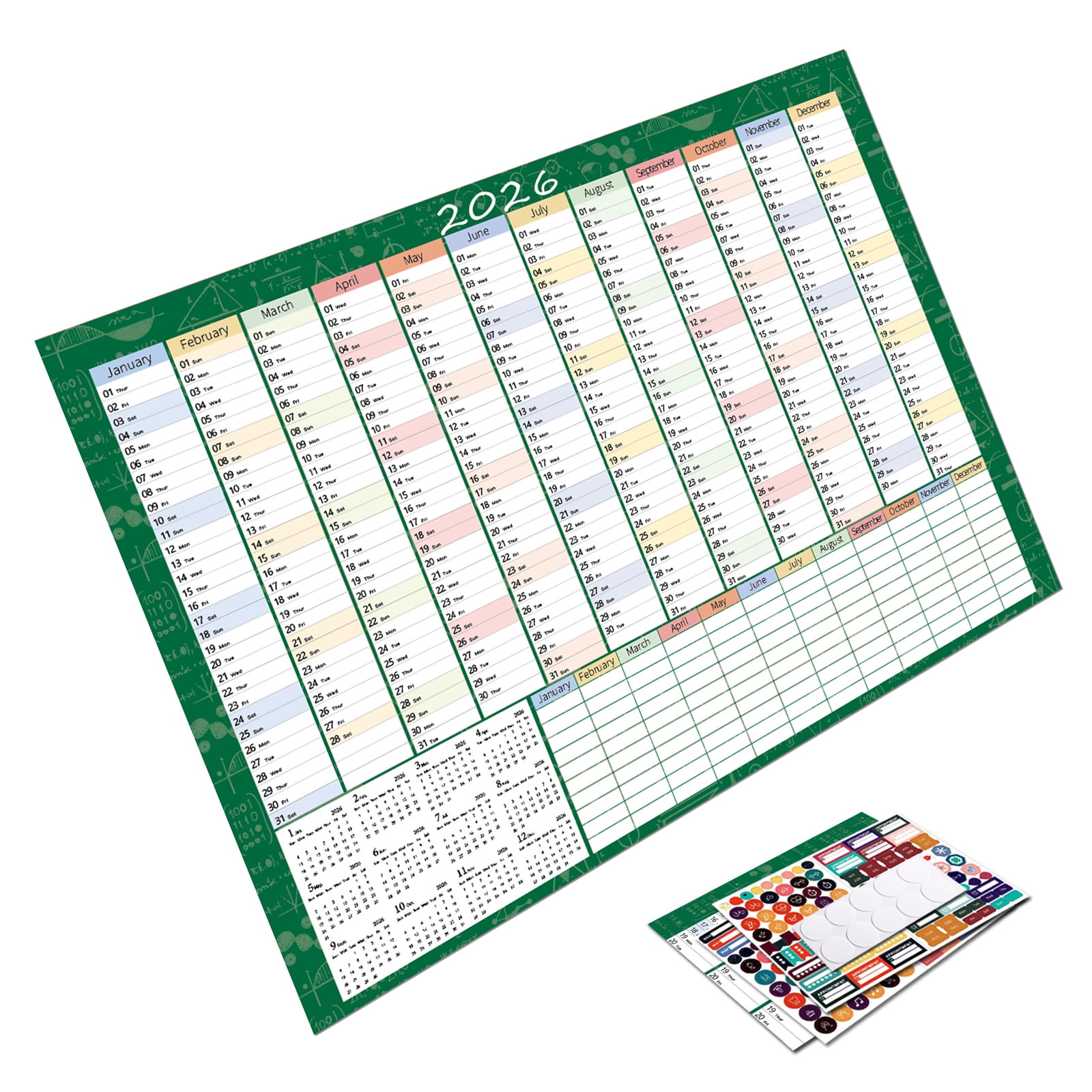 2026 English Wall Calendar For Language Learners Daily Practice Office ...