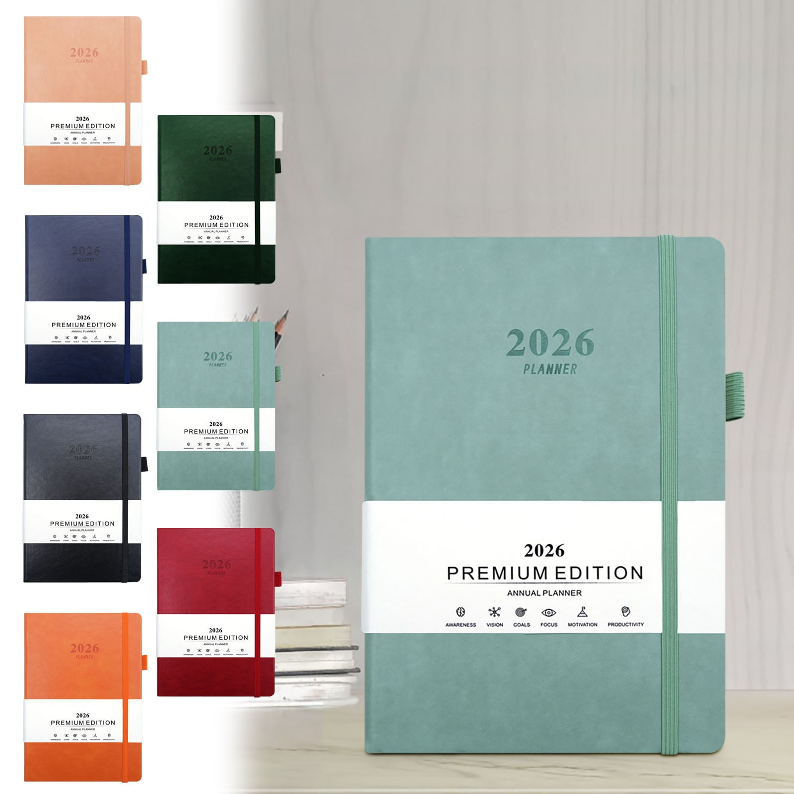 2026 English Weekly Monthly A5 Strap Schedule,Premium Refillable ...