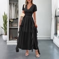 2026 European and American New Style Women's Dusty Pink V Neck Flutter ...