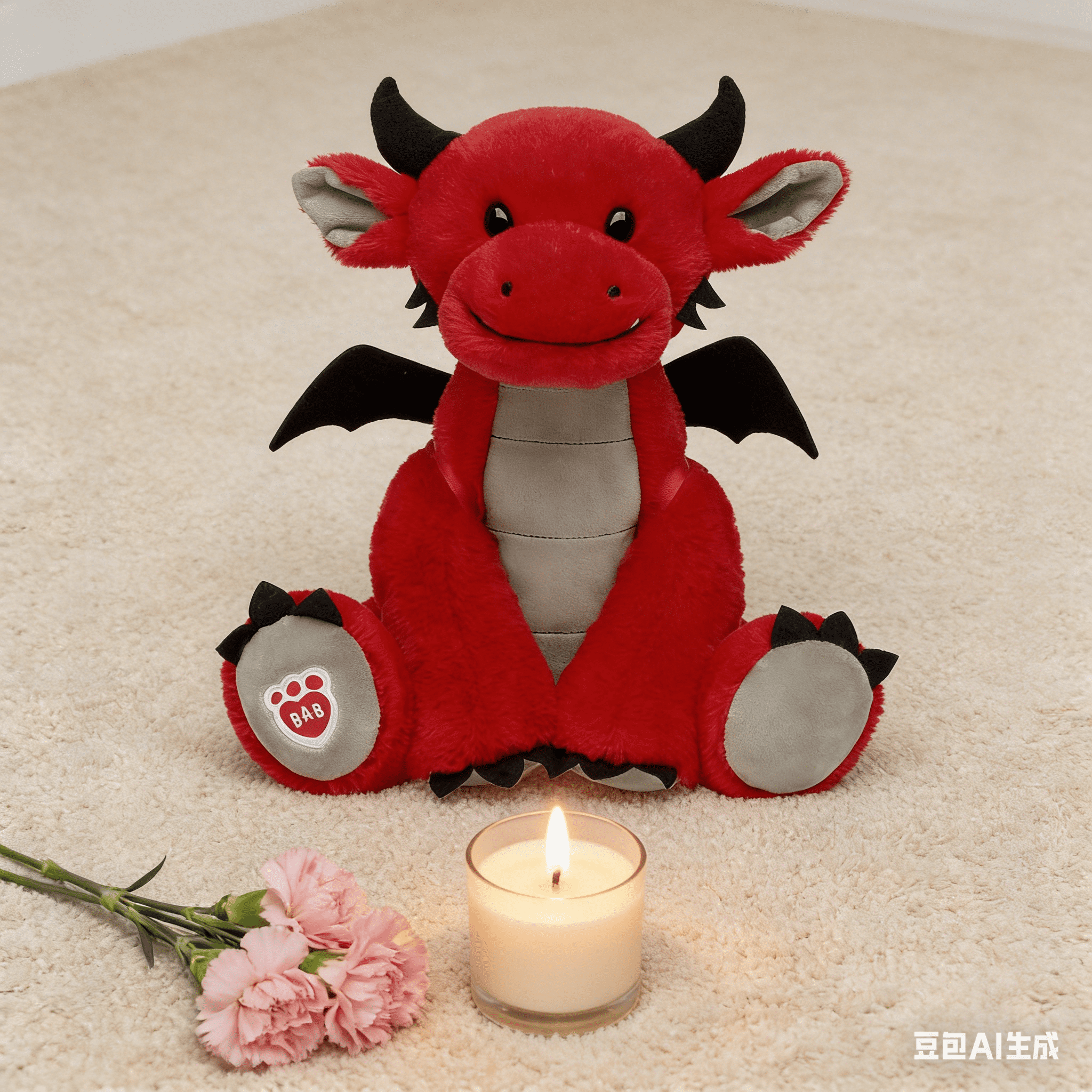2026 Fiery Dragon Plush Stuffed Animal Plush Figure Toy Valentines Day ...