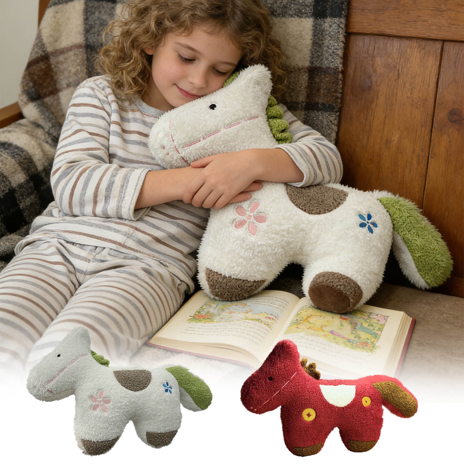 2026 Fire Horse Themed Red Plush Cushion - Irregular-Shaped Mascot Toy ...