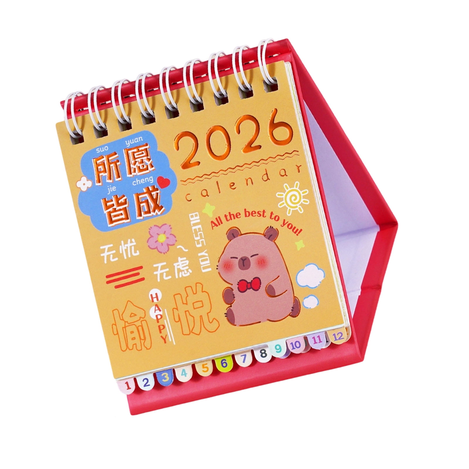 2026 Flipping Standing Desk Calendar Miniature Monthly Desktop ...