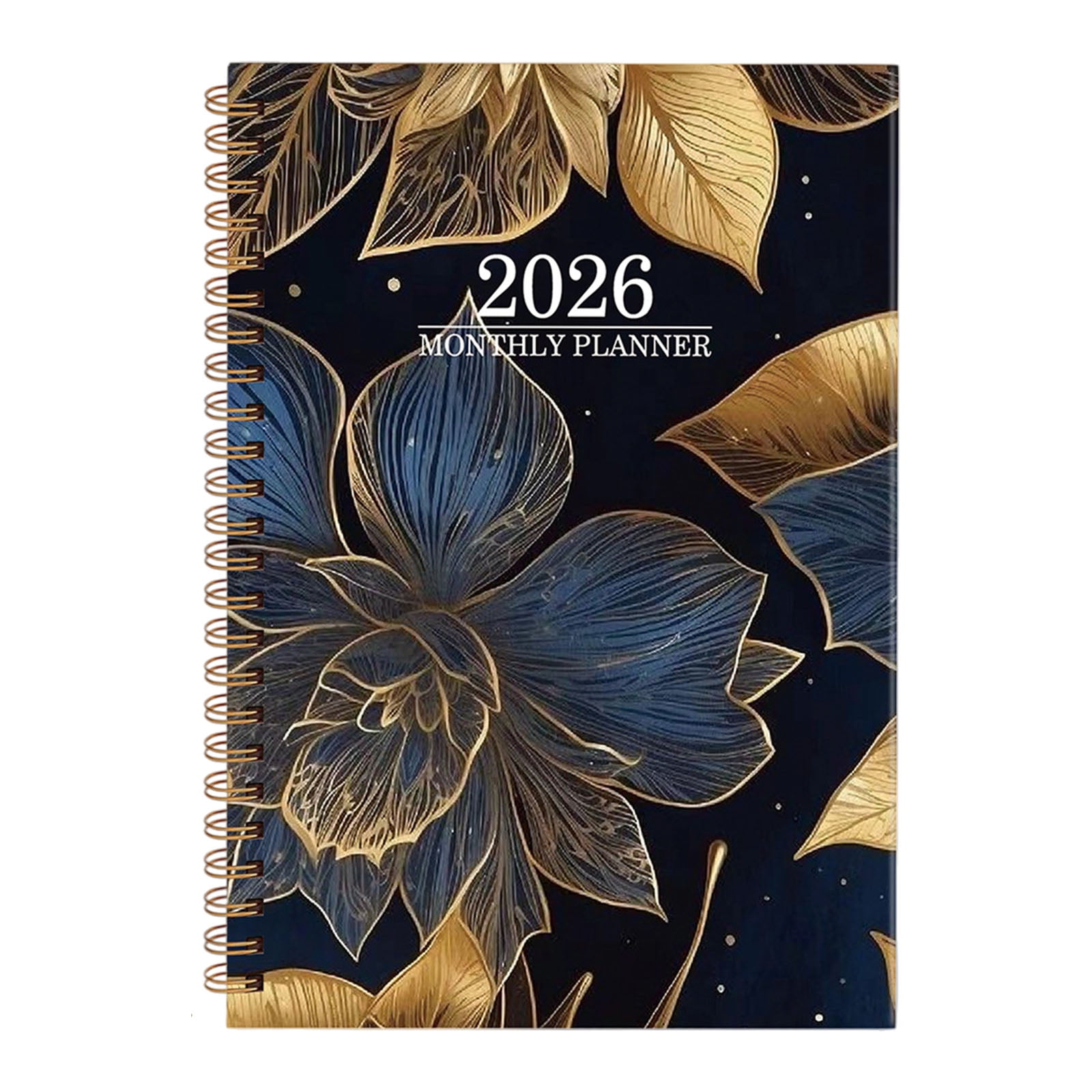 2026 Flower Print Planner Twin Coil Binding Planner Weekly Monthly ...