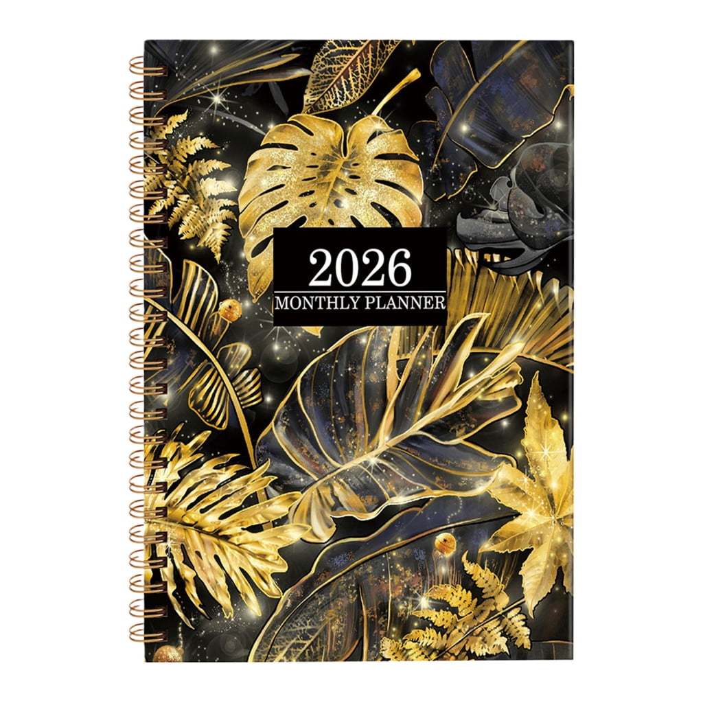 2026 Flower Print Planner Twin Coil Binding Planner Weekly Monthly ...