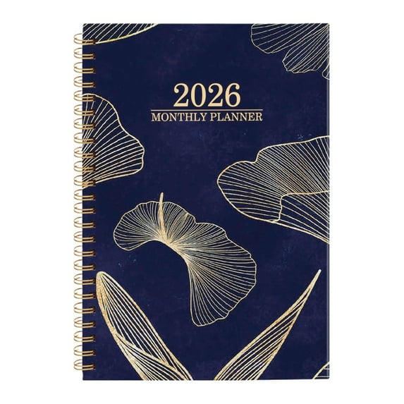 2026 Flower Print Planner Twin Coil Binding Planner Weekly Monthly ...