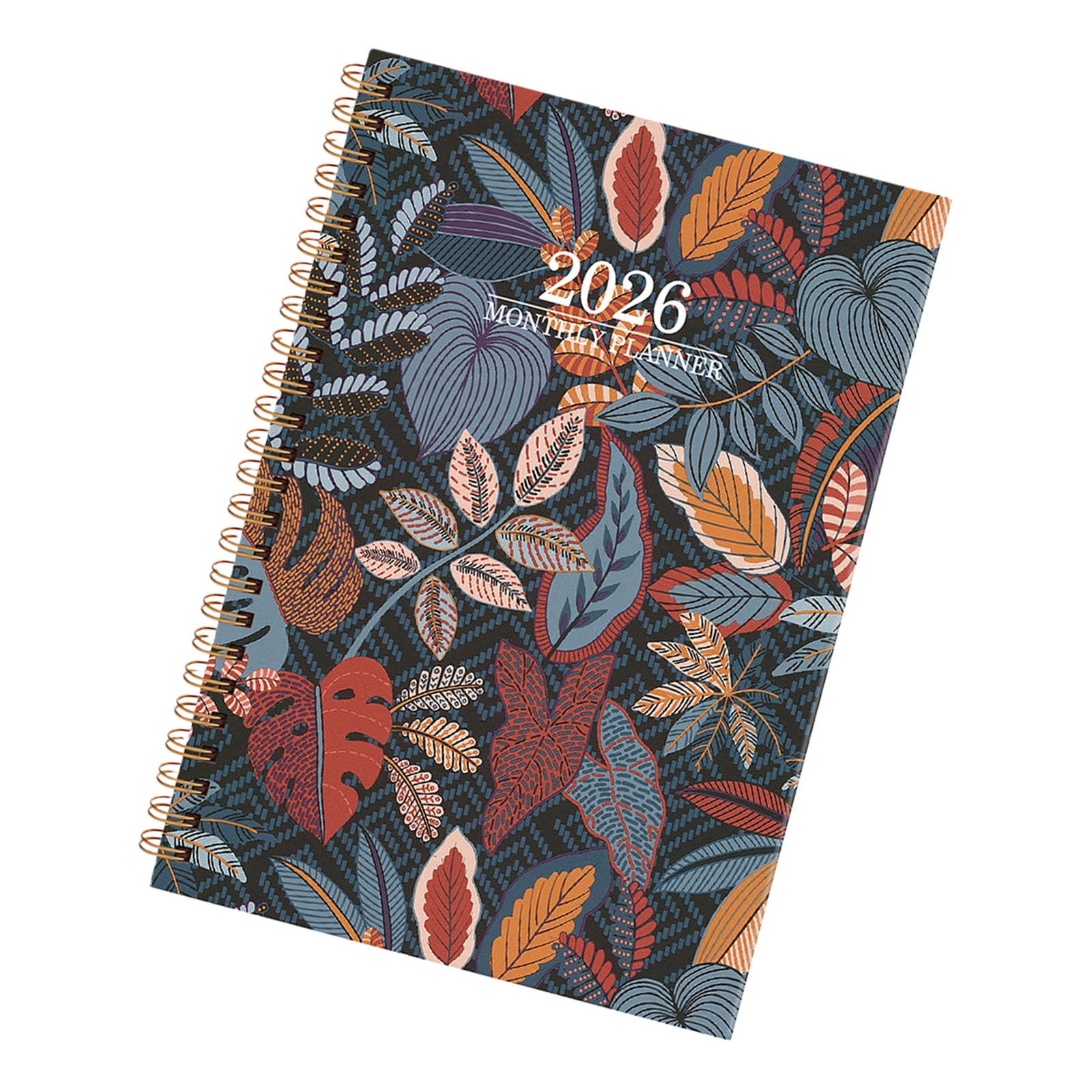 2026 Flower Print Twin Coil Binding Planner Journal for Note Taking and ...