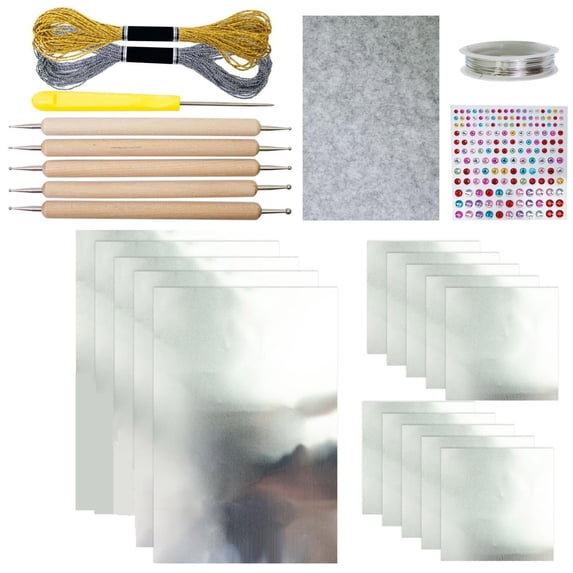 2026 Foil Embossing Kit, Metal Embossing Foil Sheets Art Kit, Foils Art ...