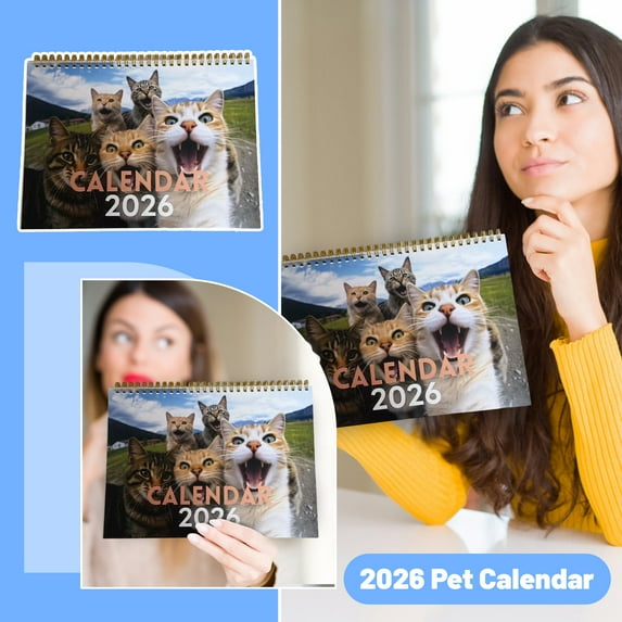 2026 Friends Themed Cat Calendar Collection - Wall-Mounted & Desktop ...