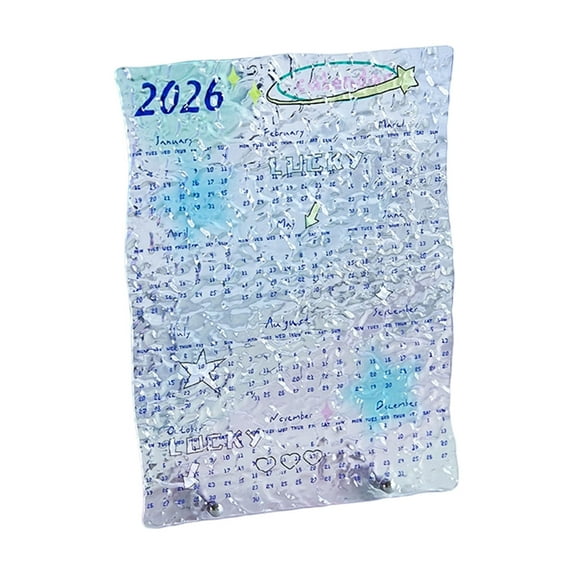 2026 Full Year to View Desktop Calendar Shatterproof Acrylic Calendar ...