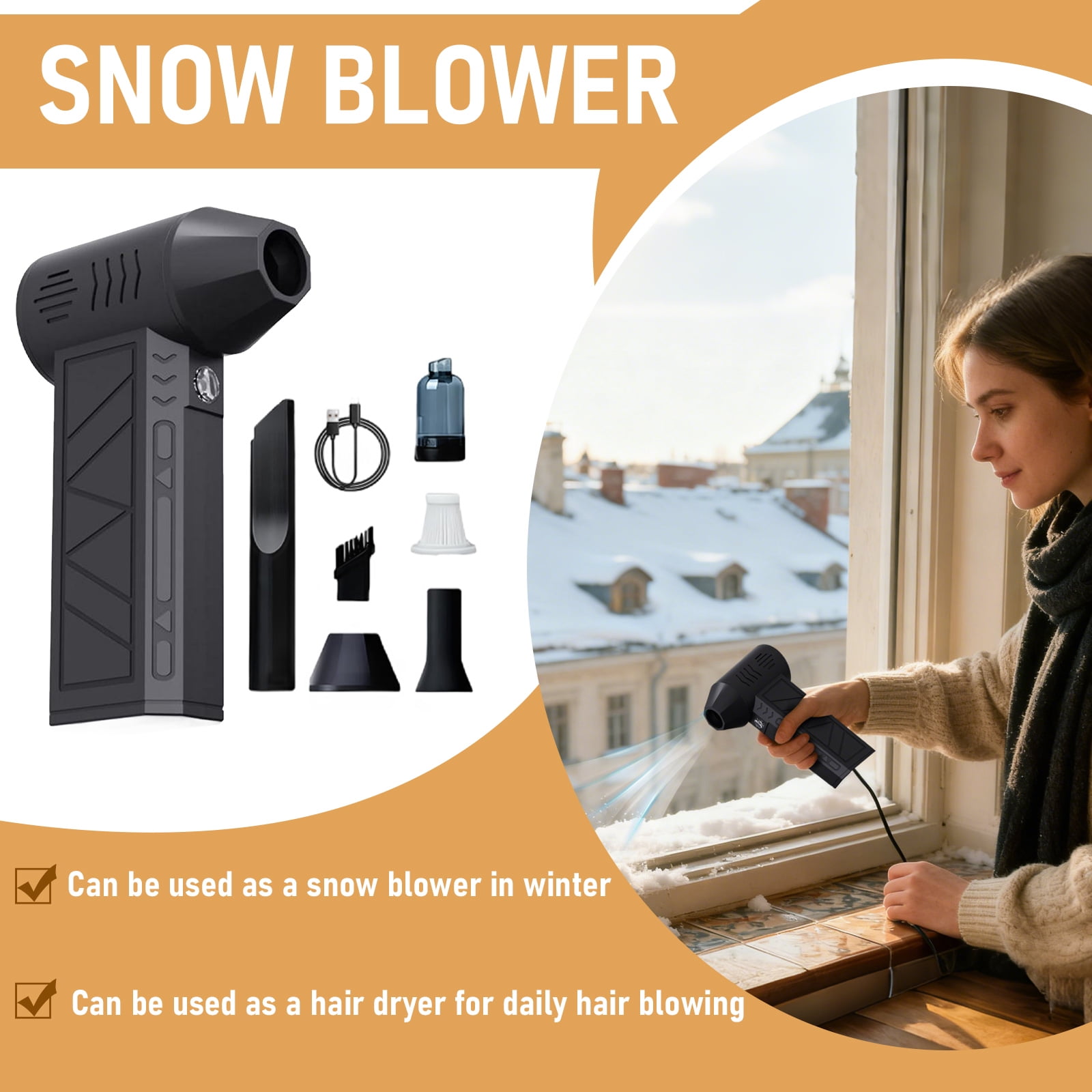 2026 Generation Snow Master Pro LED Turbo Blower - 130,000 RPM Portable ...
