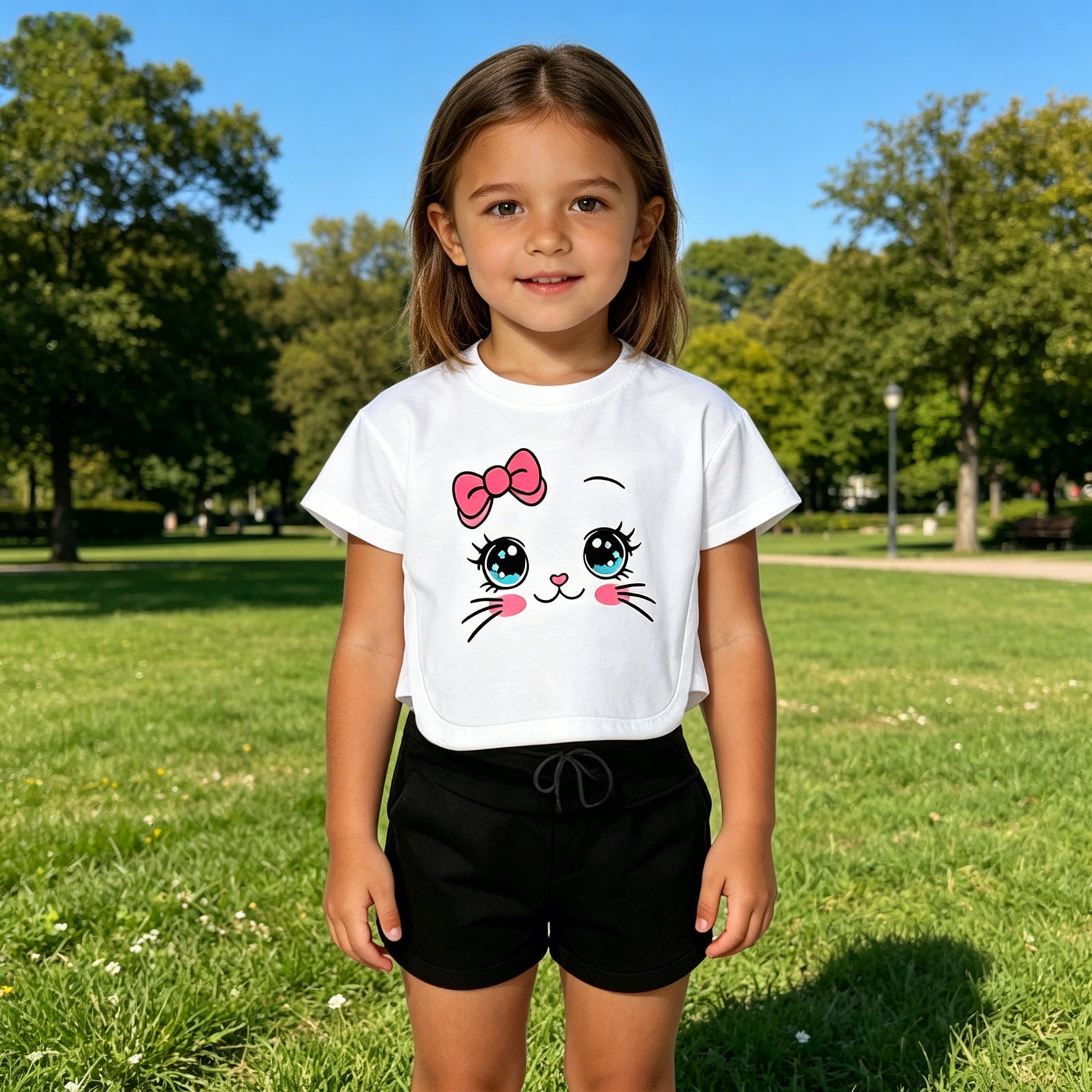 2026 Girls Cute Shirts Short Sleeve Printed Graphic Tees Crewneck ...