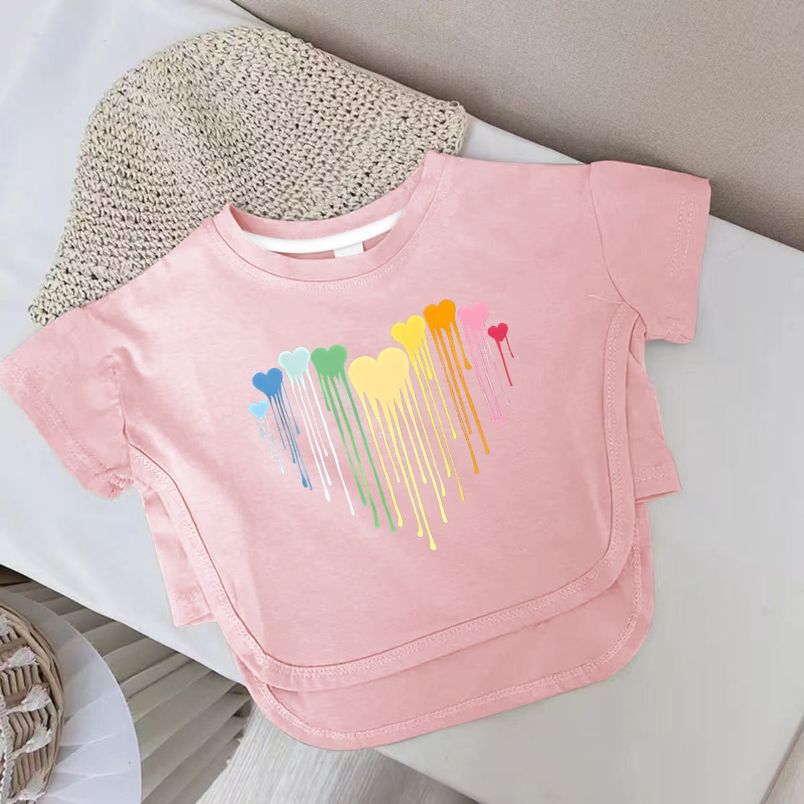 2026 Girls Cute Shirts Short Sleeve Printed Graphic Tees Crewneck ...