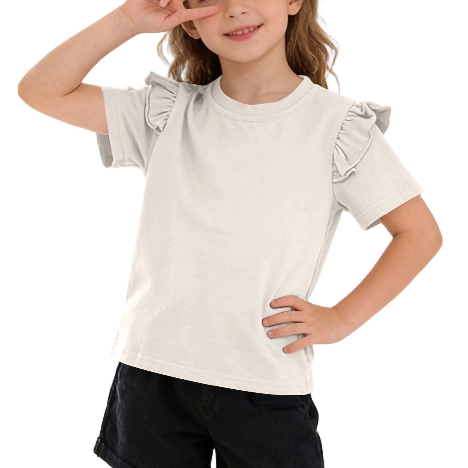 2026 Girls Summer Shirts Sweet and Cute Toddler Kids Girls Fashion Cute ...
