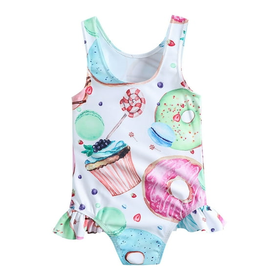2026 Girls Swimming Suit Toddler Spring Floral Sleeveless Bodysuit ...